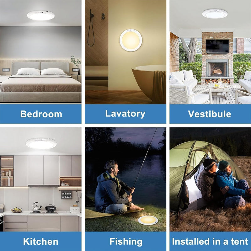 Saker® Rechargeable Ceiling Light With Remote Control, Wireless LED Motion Sensor Ceiling Lamp ...