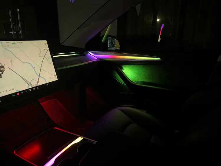 Tesla Model 3/Y Laser Carving Active Ambient Lighting Upgrade Kit | TESLASY