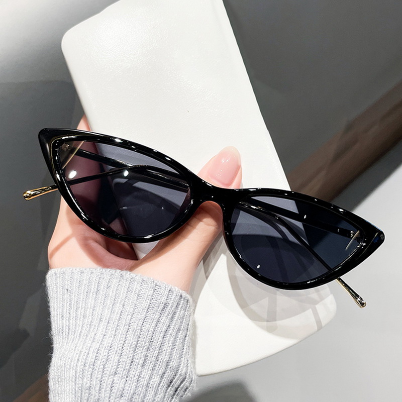Retro Cat Eye Sunglasses Small Triangle UV400 Sun Shades Glasses ...