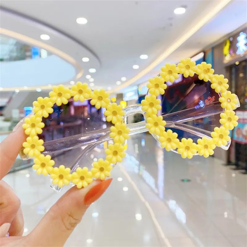 Summers Kids Sunglasses Retrao Daisy Flower Children Sunglasses Girls ...