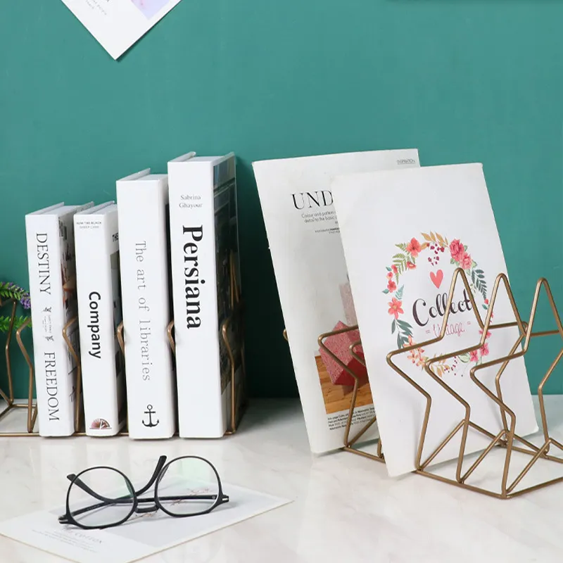 Nigikala Simple And Creative Geometry Iron Metal Bookstand Document ...