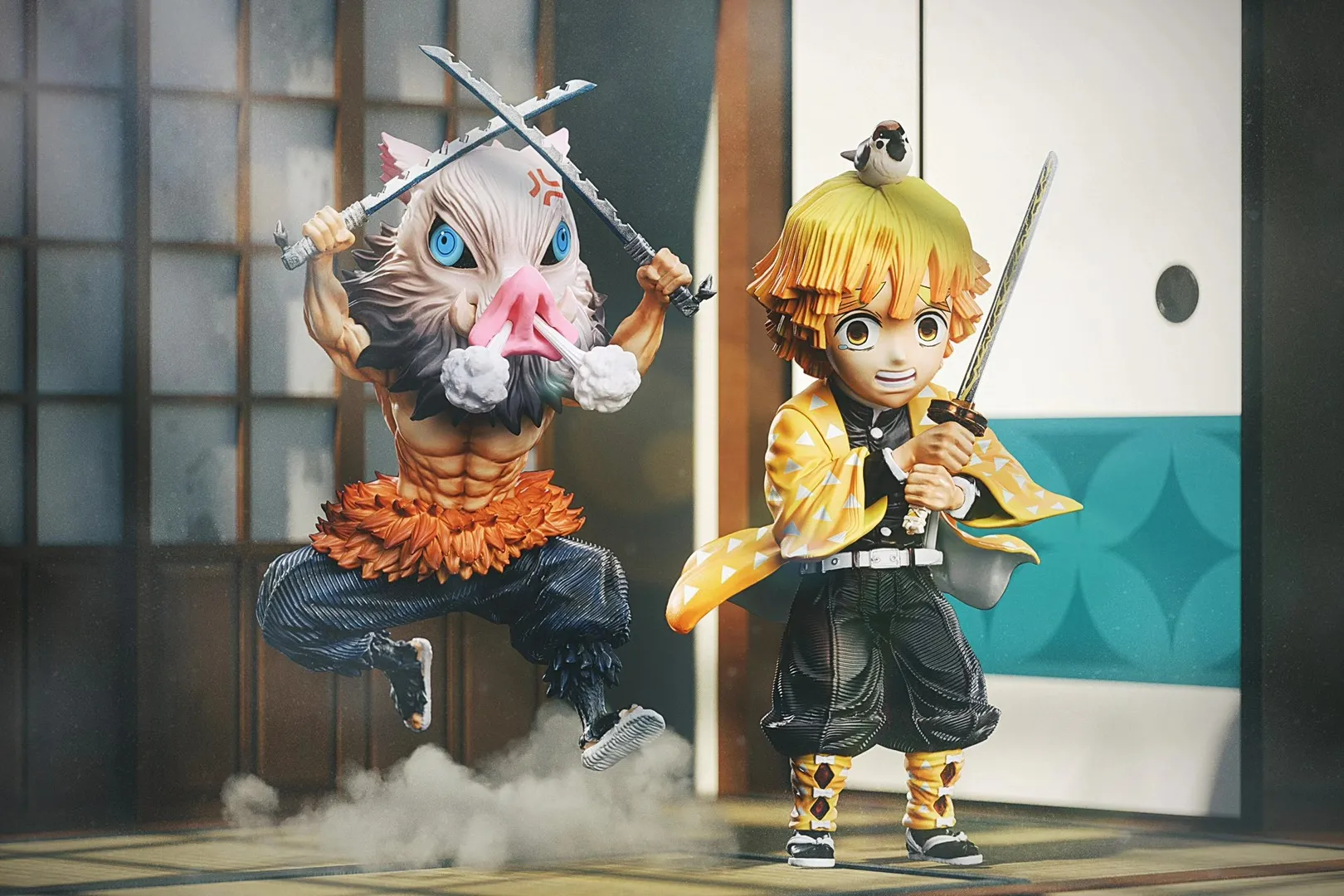 Timid Zenitsu Agatsuma - Demon Slayer: Kimetsu No Yaiba Resin Statue ...