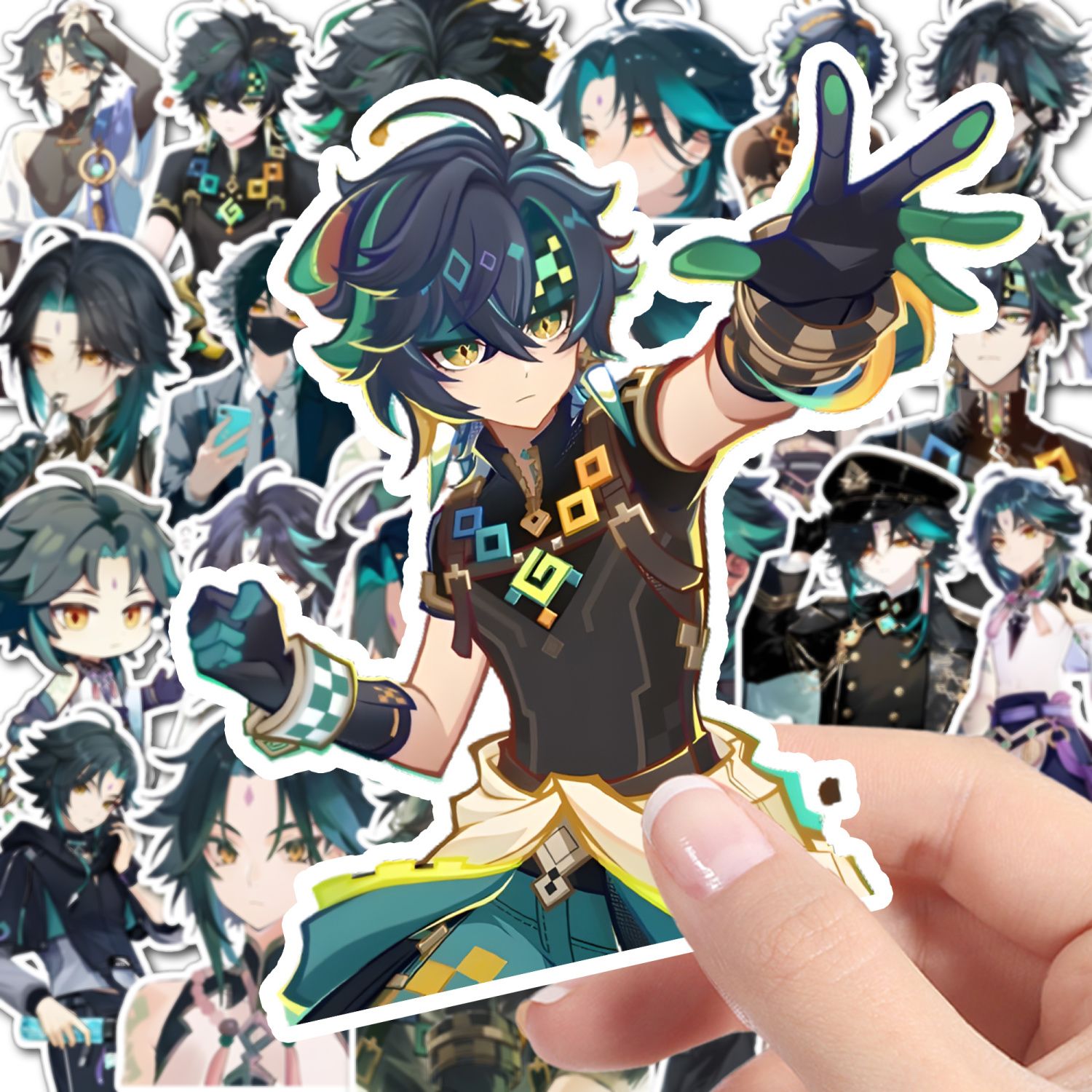 48pcs Cute Genshin Impact Kinich Game Stickers