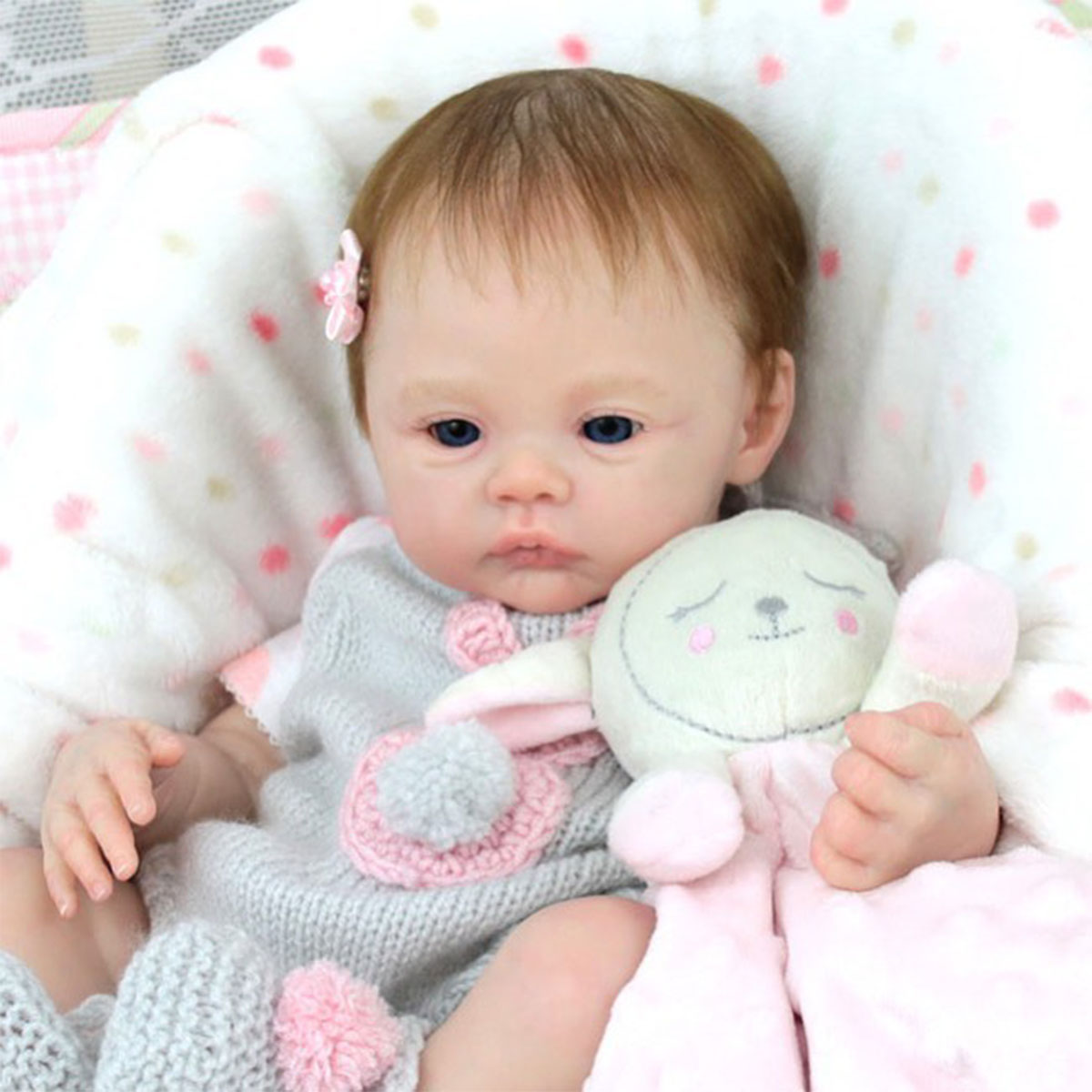 17'' Lifelike Realistic Eyes Opend Girl Doll Named Inise Reborn Baby ...