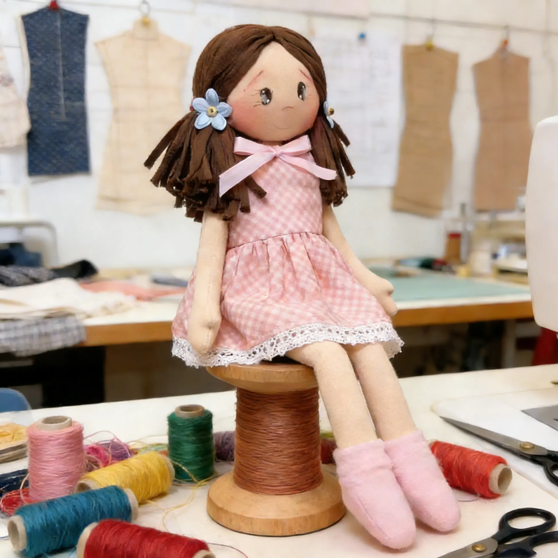 Cloth Doll Sewing Template - Instructions Included
