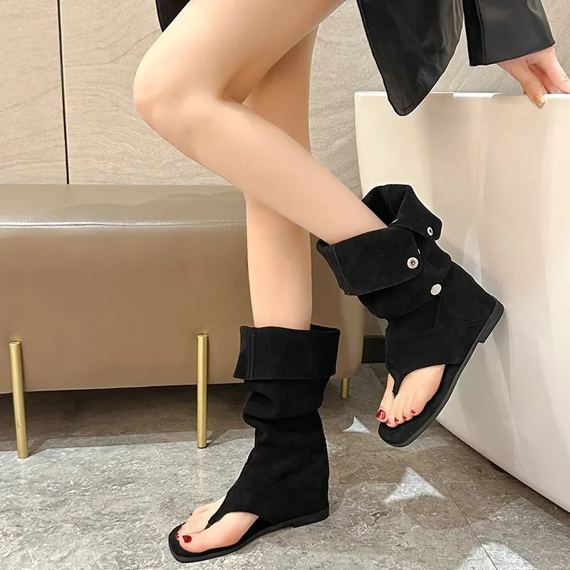 Yyvonne The Summer Of 2024, The New Knight High Boots Khaki Stack Boots ...