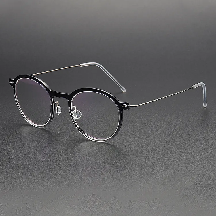 Denmark Brand Screwless Round Glasses Frame Men Women Titanium Acetate ...