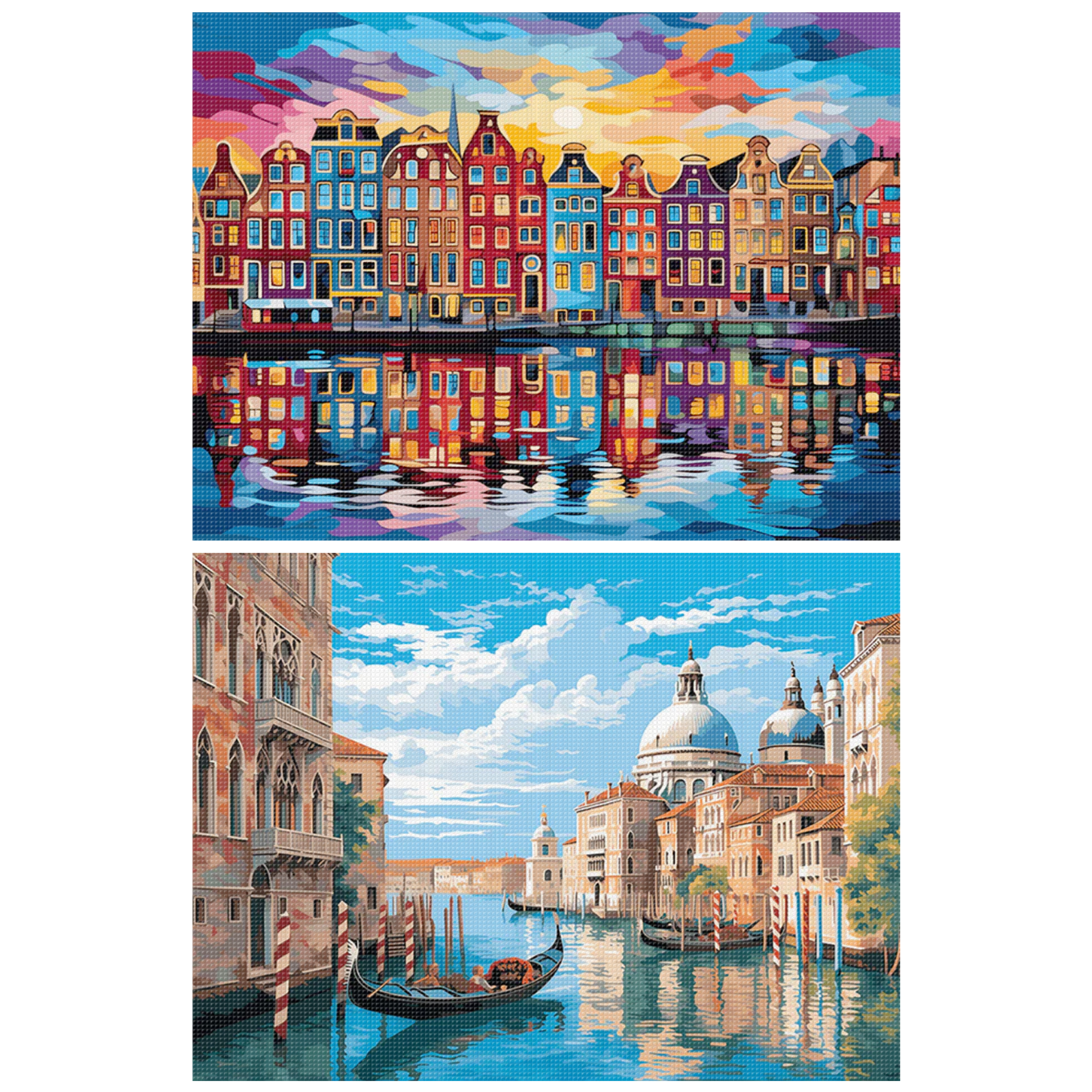 Yishu -Colorful Cottage- 11CT - 3 Strands Threads Printed cross stitch ...