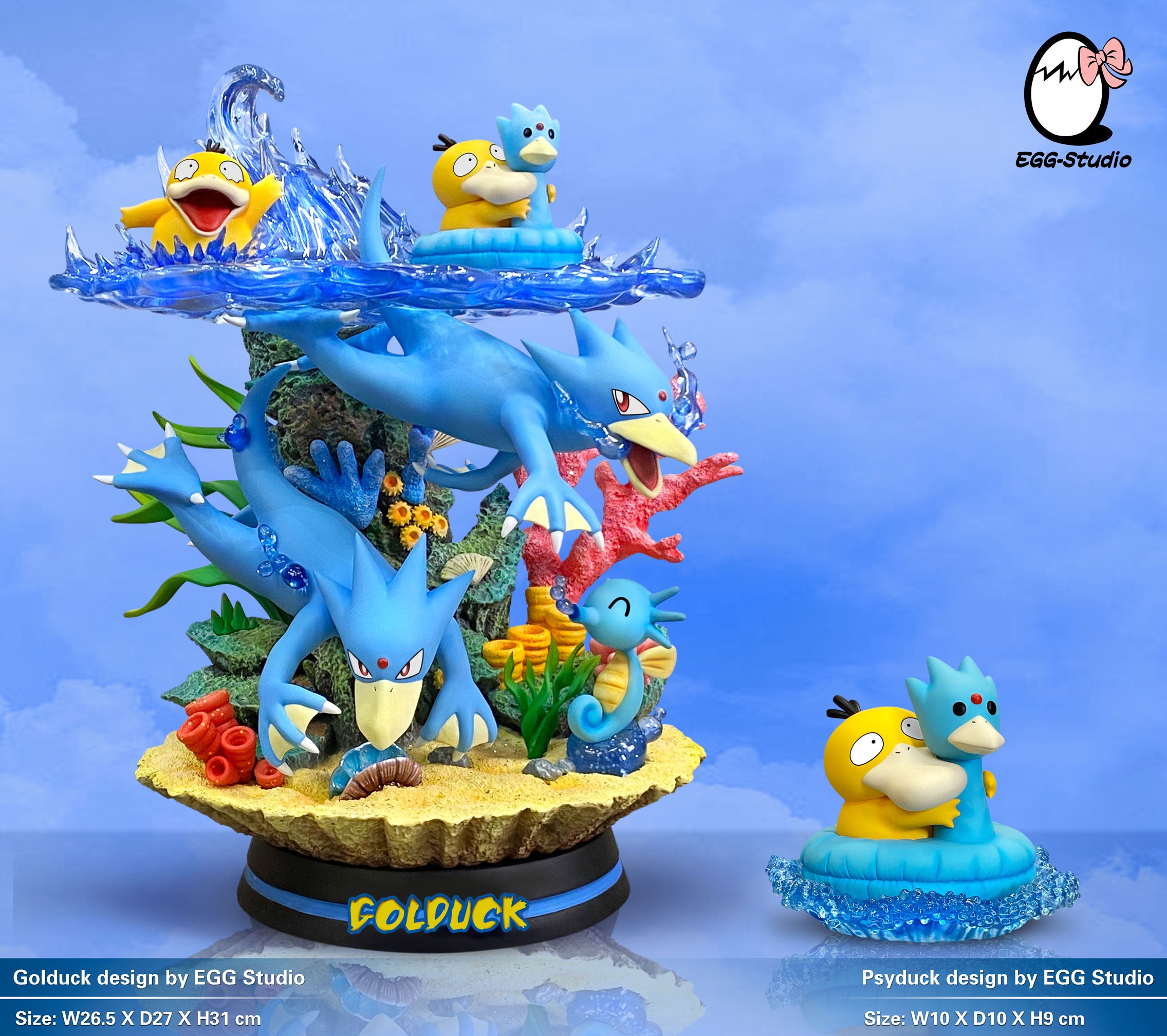 Swimming Series Evolution of Psyduck - Pokemon Resin Statue - EGGS ...