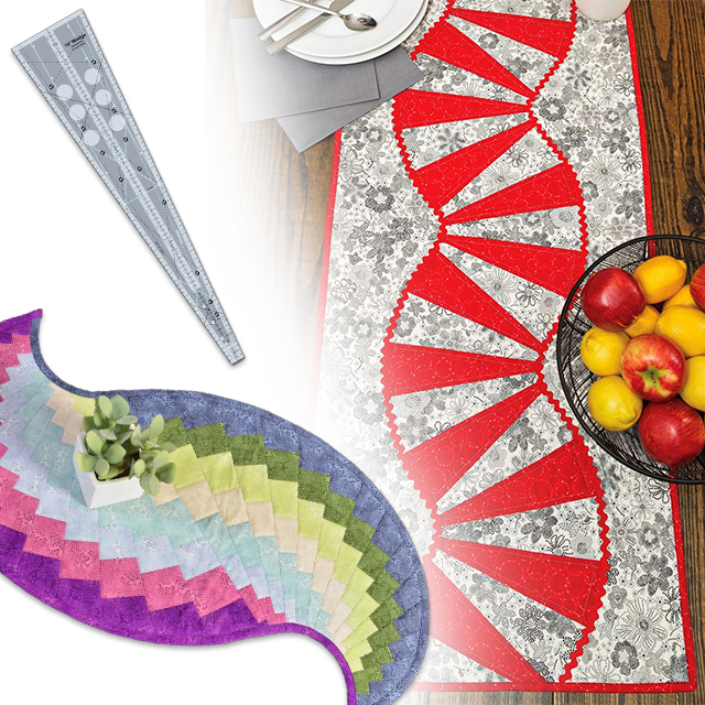 Wedge Neon Patchwork Ruler -With Instructions