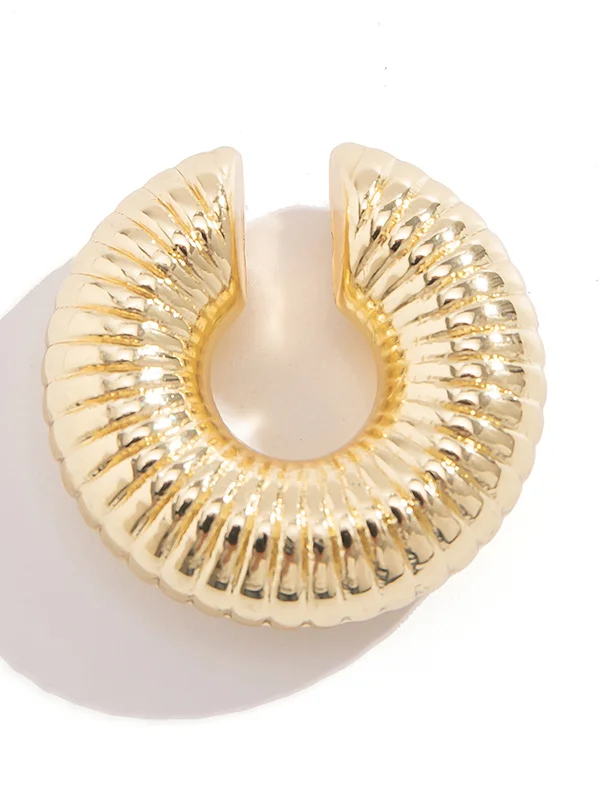 Symmetric Sophistication: Geometric Solid Color Ear Clips - Accessories