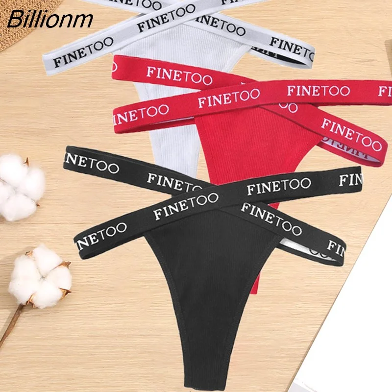 Billionm G-String Sexy Cross Strap Women's Panties FINETOO Letter High ...