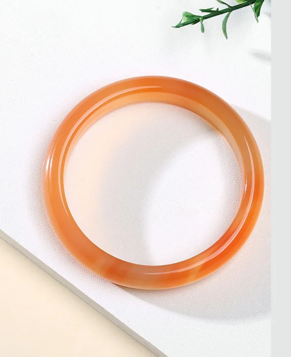 High Standard Sugar Orange Jade Bracelet Bangle - A Delicate Blend of ...