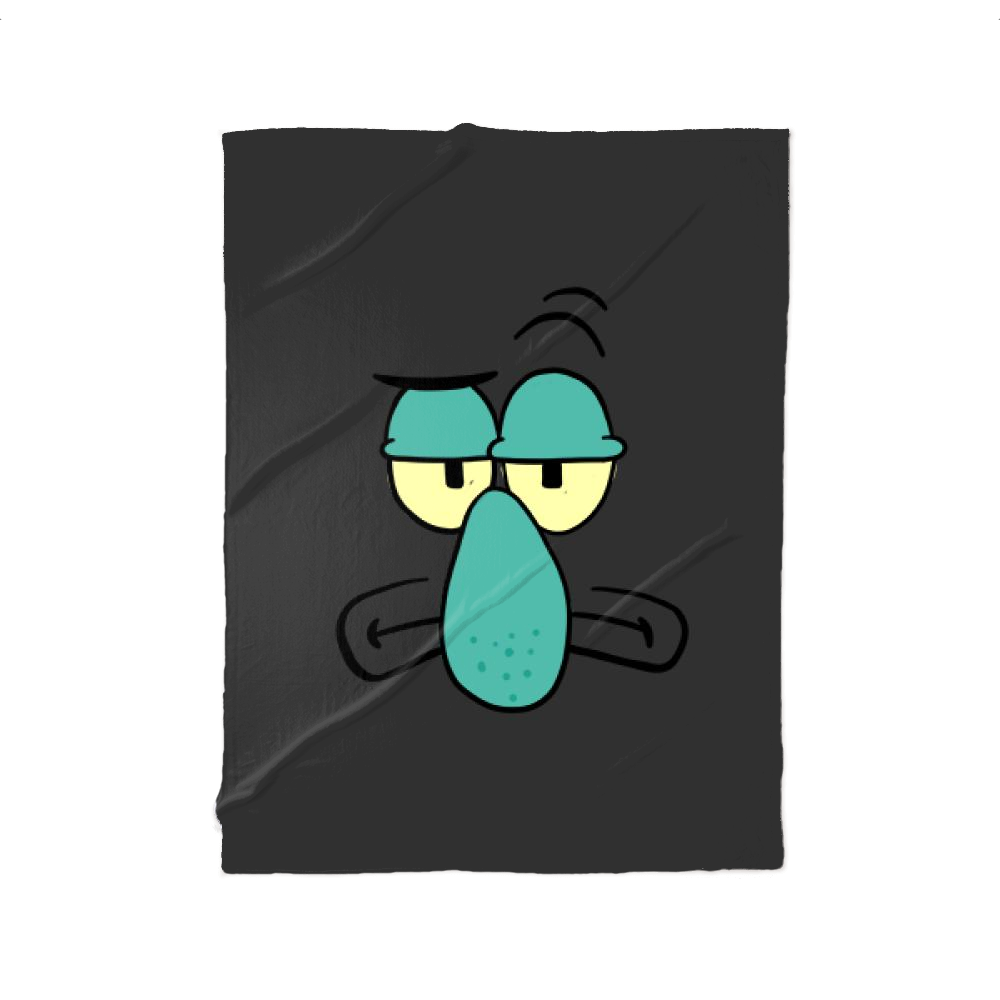 Grumpy Squidward Tentacles, SpongeBob SquarePants Fleece Blanket