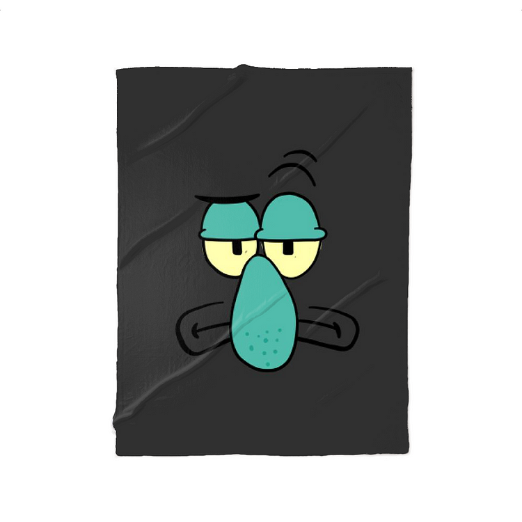 Grumpy Squidward Tentacles, SpongeBob SquarePants Fleece Blanket
