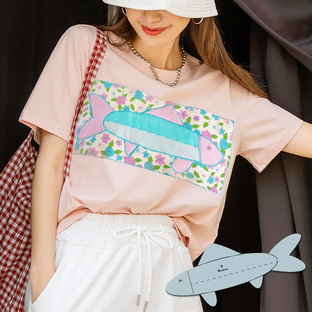 Fish Patchwork Applique Template - With Instructions