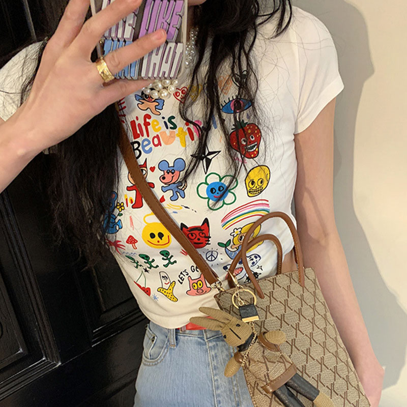 CUTE CARTOON CROP TOP