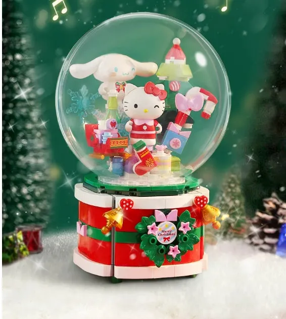 Kitty and Cinna Christmas Music Box Building Blocks
