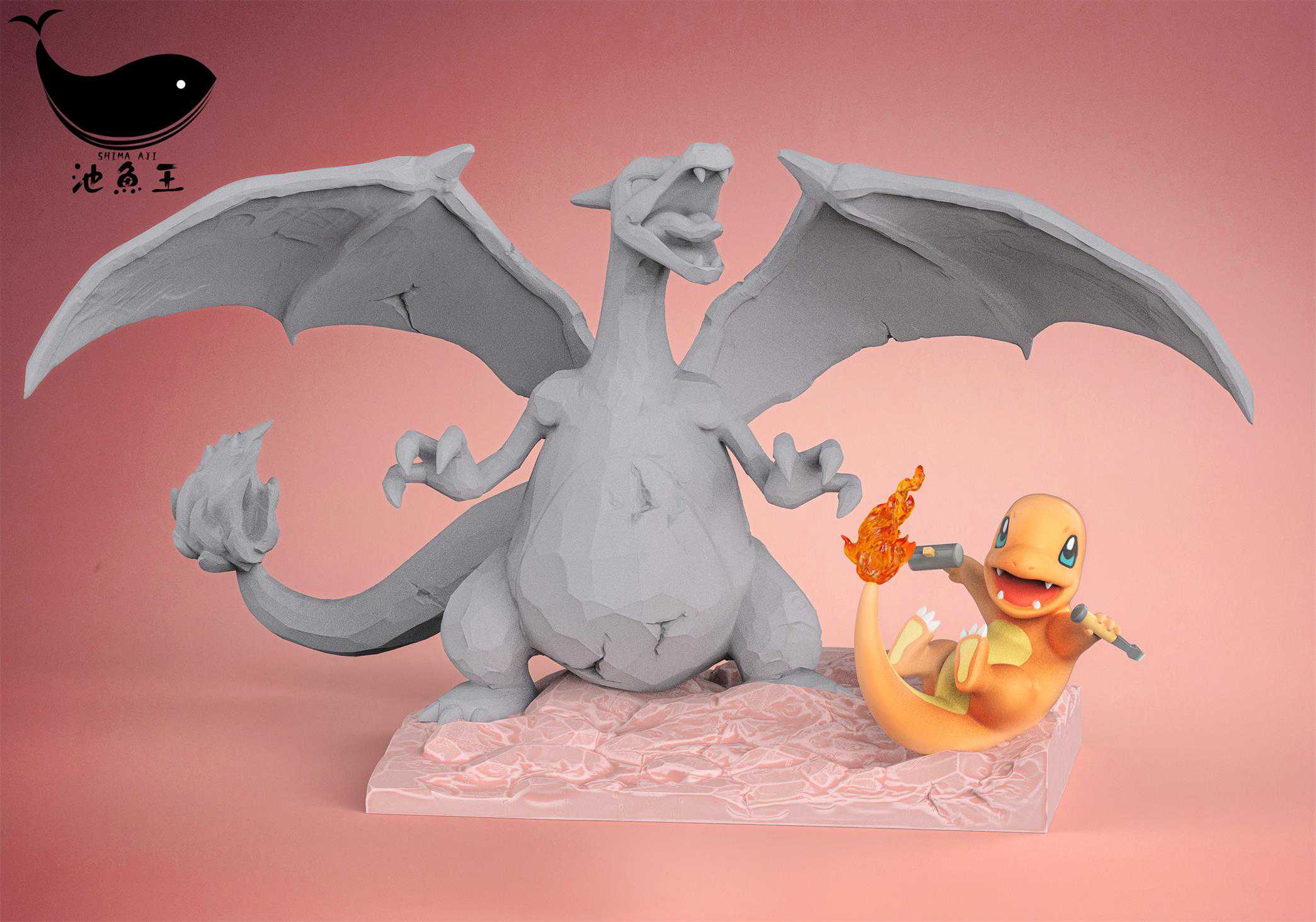 Big Artist Series 001 Charmander - Pokemon Resin Statue - Shima Aji Studio
