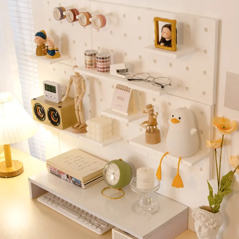 Nigikala Wall Storage Rack Storage Shelf Organizer Pegboard Nordic ...