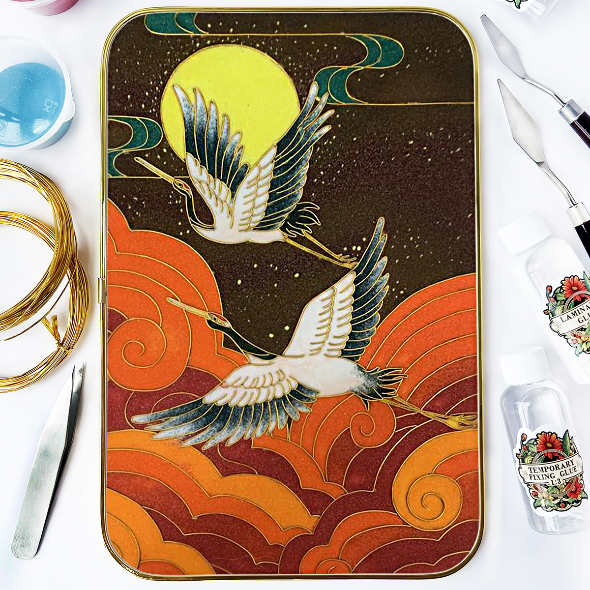 Serene Cranes Cloisonne Kit - Craft Your Modern Art with Chinese ...