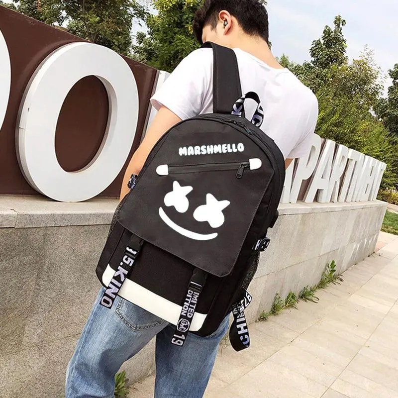 Luminous Backpack Multifunctional USB Charging Anti-theft Bag