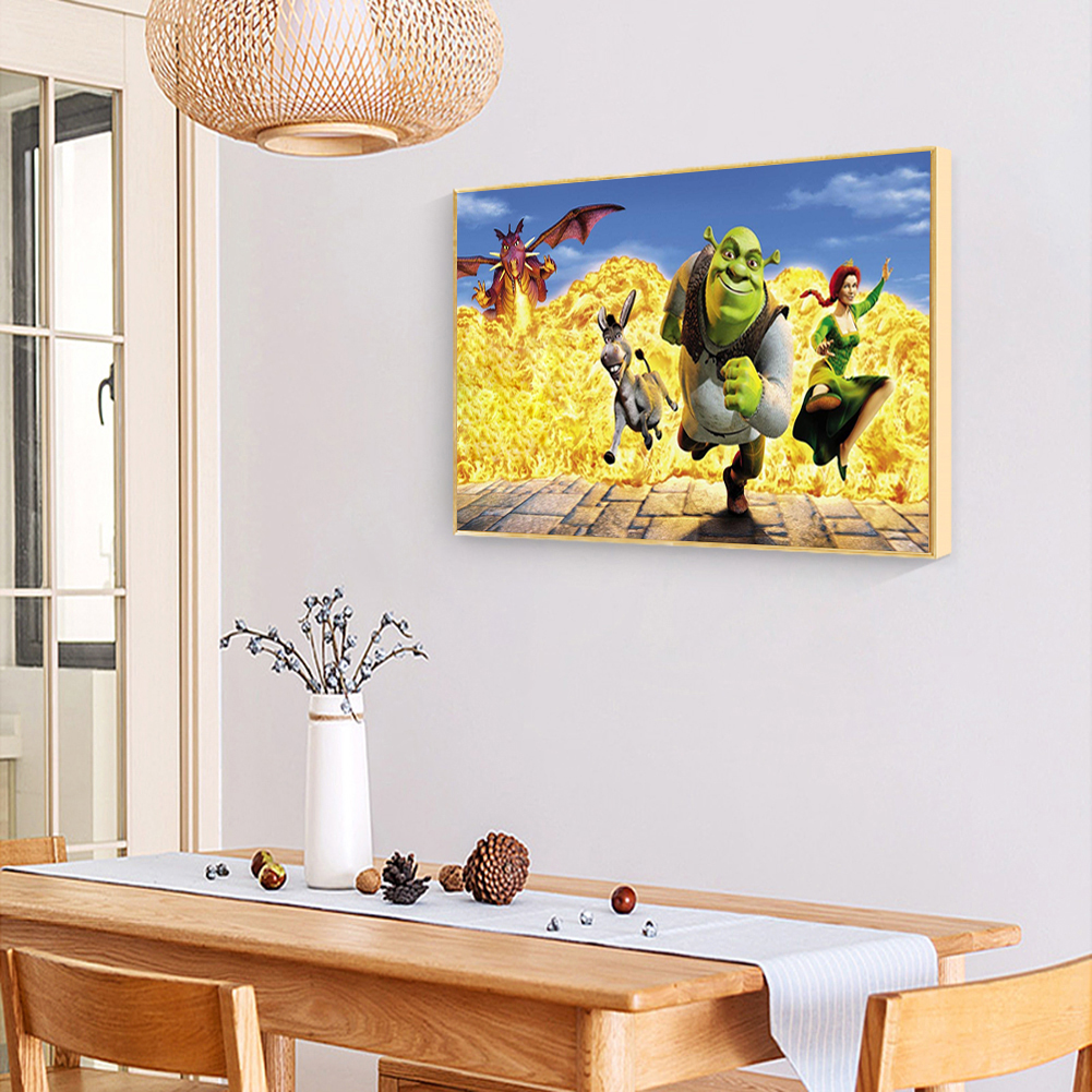 Shrek 40x30cm(canvas) full round drill diamond painting