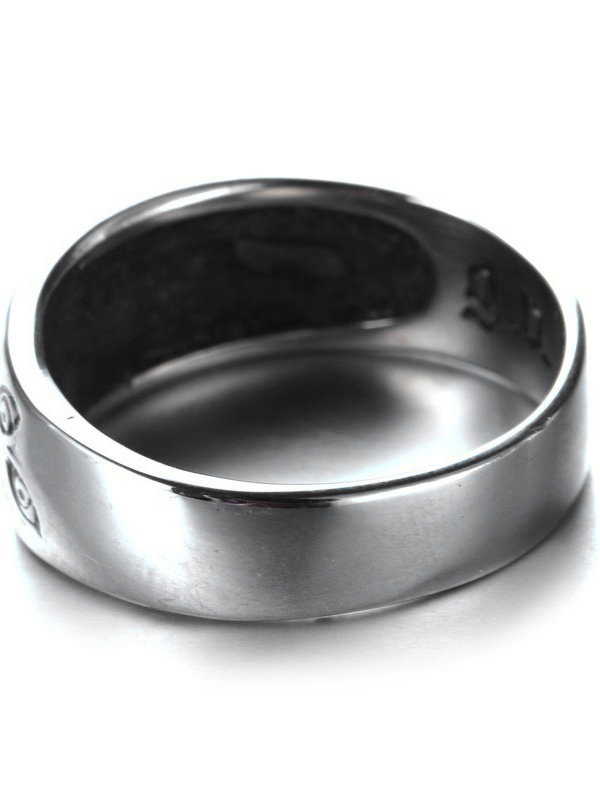 Gothic Style Black Silver Eyes of Devil Punk Ring