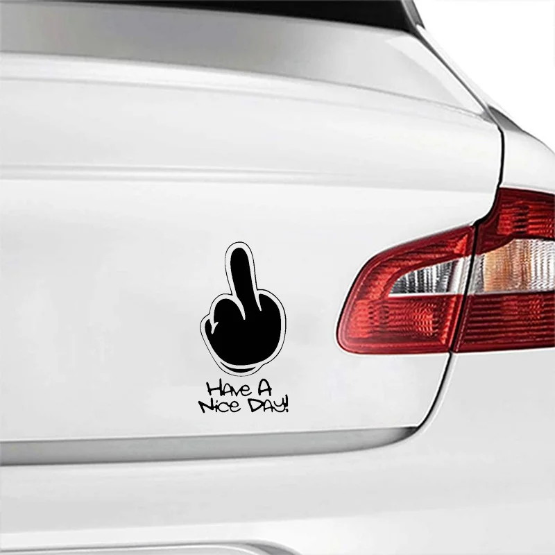 HAVE A NICE DAY Middle Finger Sticker