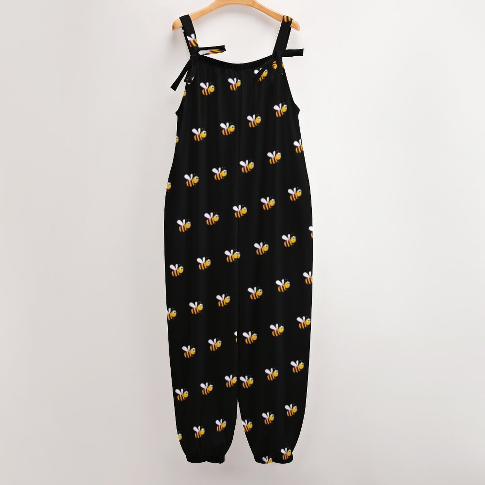 SFNEEWHO Black Bumble Bees Cute Funny Boho Vintage Loose Overall Corset ...