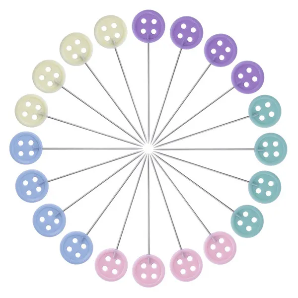 Flat Button Head Sewing Pins