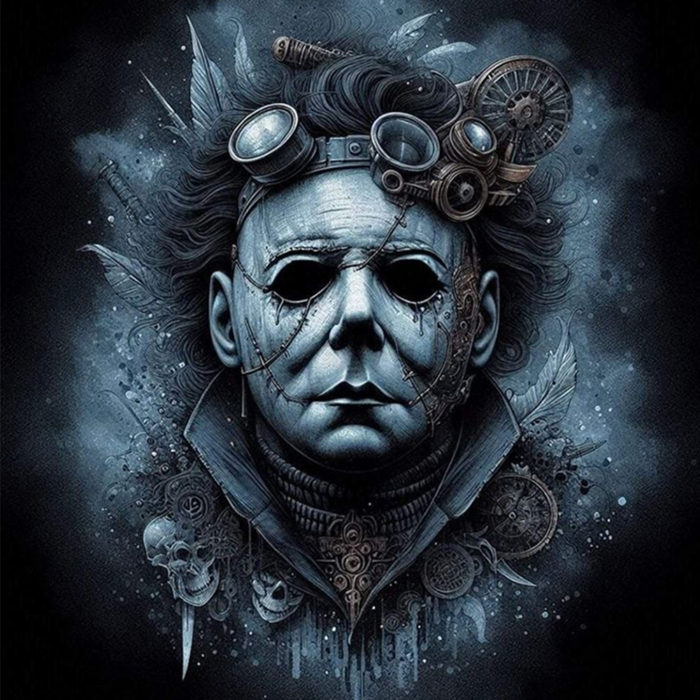 Scary Man - Full Round Drill Diamond Painting - 40*40CM(Canvas)