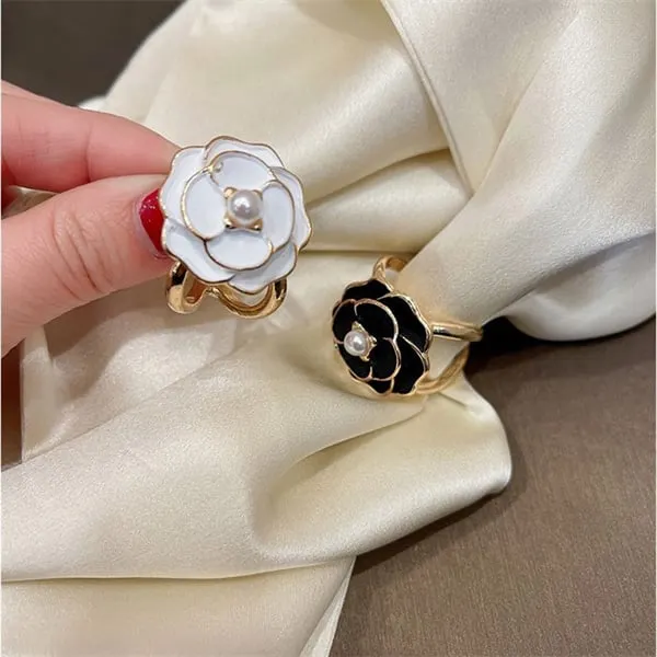 (🎅EARLY CHRISTMAS SALE-49% OFF) Women's Elegant Pearl Floral Scarf Ring ...