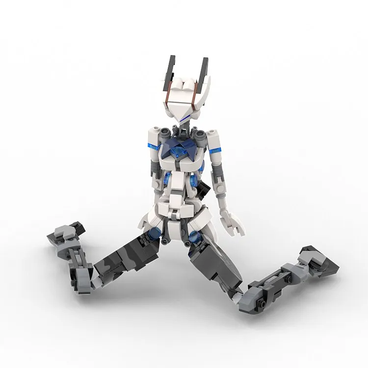 Wing Bunny Girl Mecha Figures BuildMoc Angel Rabbit Female Birdy Robot