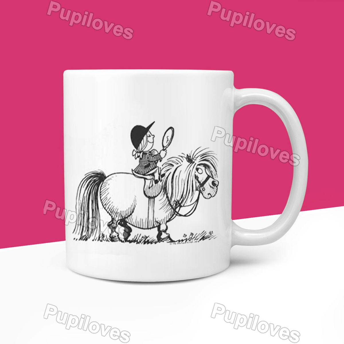 Thelwell Penelope Riding A Pony on Two Mug
