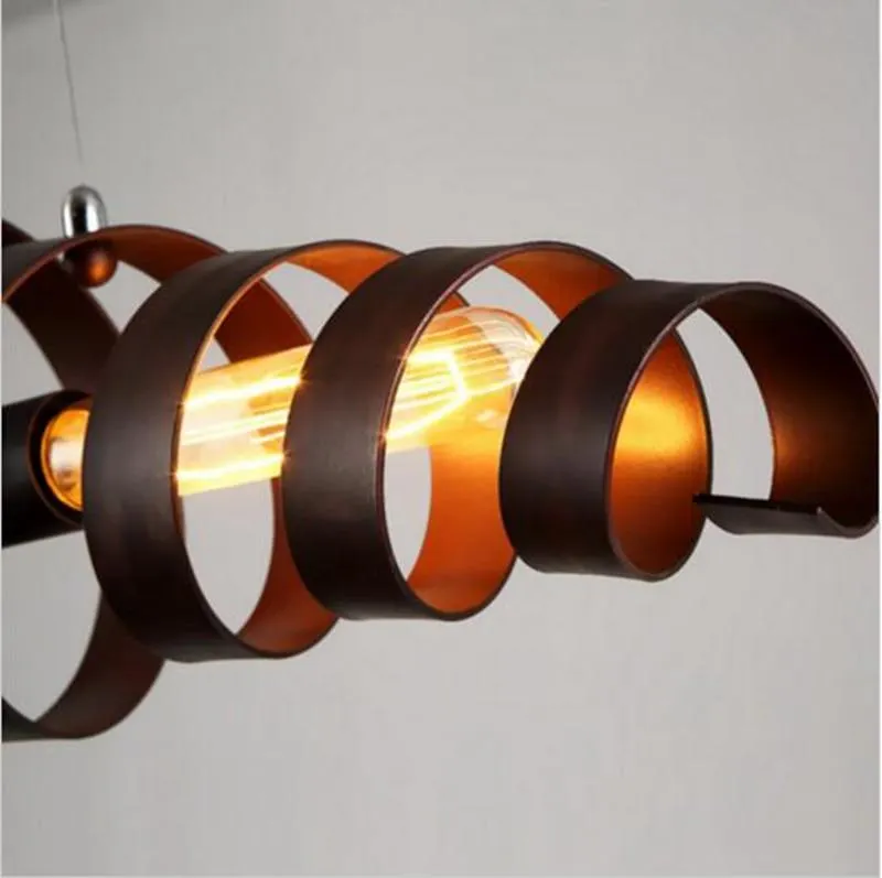 Spiral Spring Industrial Hanging Lamp Bar Retro Vintage Pendant Light ...
