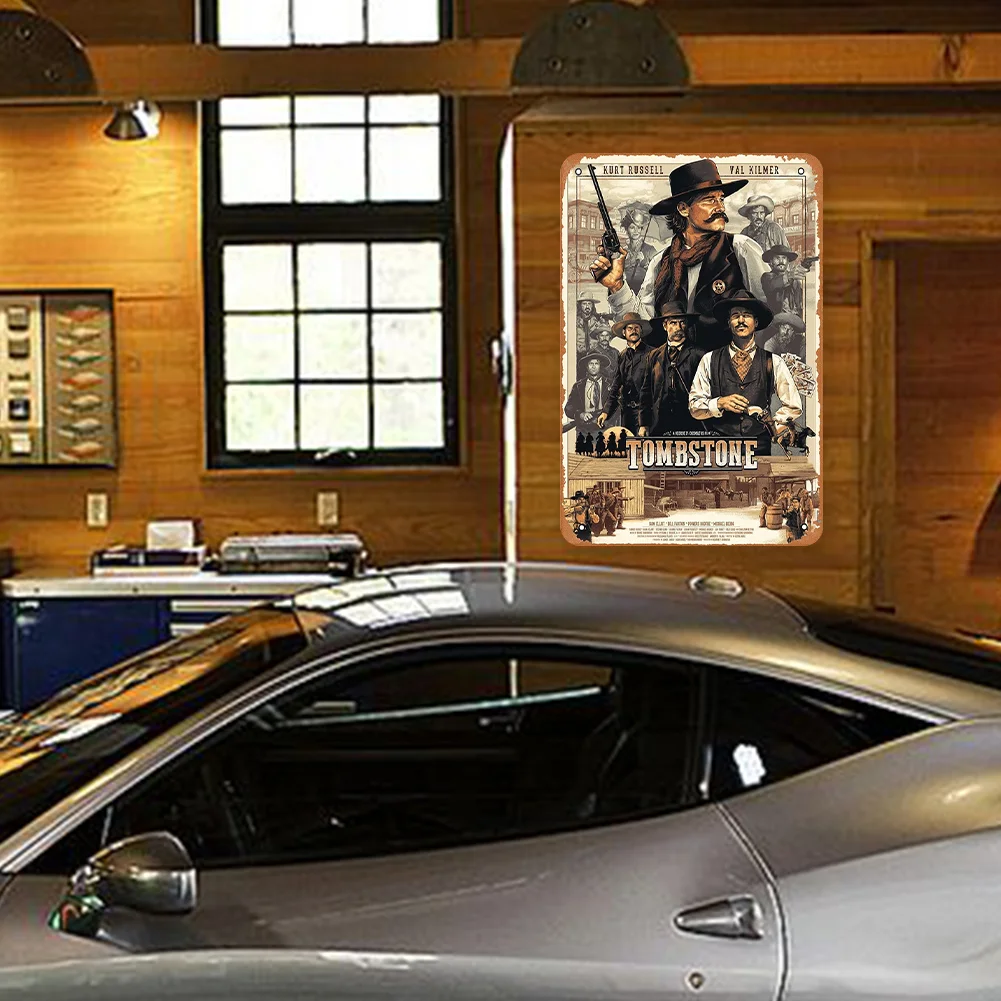 20*30cm/30*40cm-Tombstone West Cowboy-Metal Tin Signs