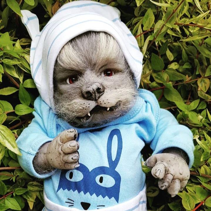 17 '' Ryleigh Realistic Real Lifelike Reborn wolf Baby Doll