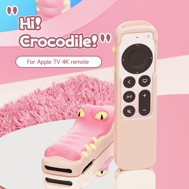 Sikai Pink Crocodile Shape New Silicone Case Soft Non Slip Anti Drop