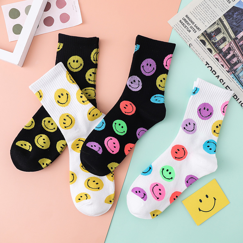 RAINBOW SMILEY SOCKS (4 pairs)