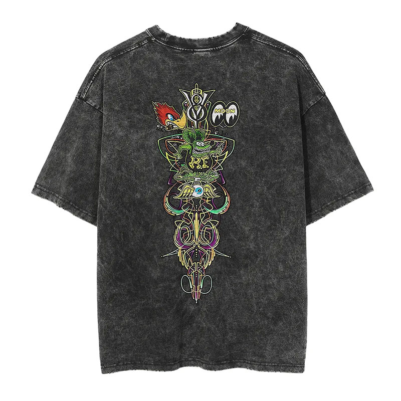 V8 Phantom Pinstripe Hot Rod Cultural Totem Men's Washed T-shirt