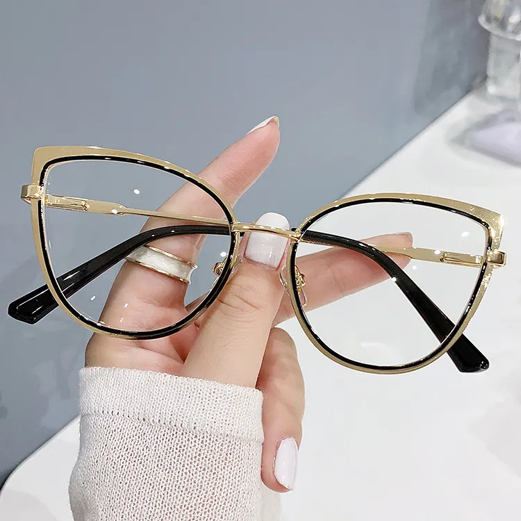 2023 Anti-blue Light Women Cat Eye Eyeglasses Frame Brand Designer ...