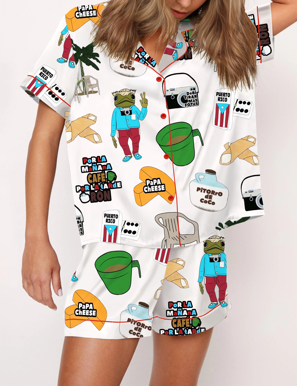 Baile Inolvidable Puerto Rico Satin Pajama Set