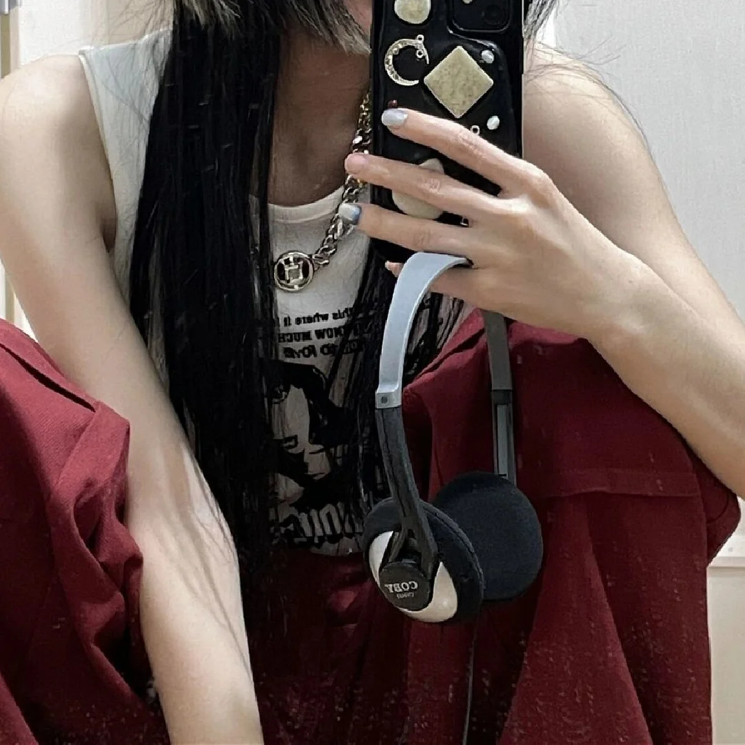 GOTHIC PUNK PRINT RIB CROP TANK TOP