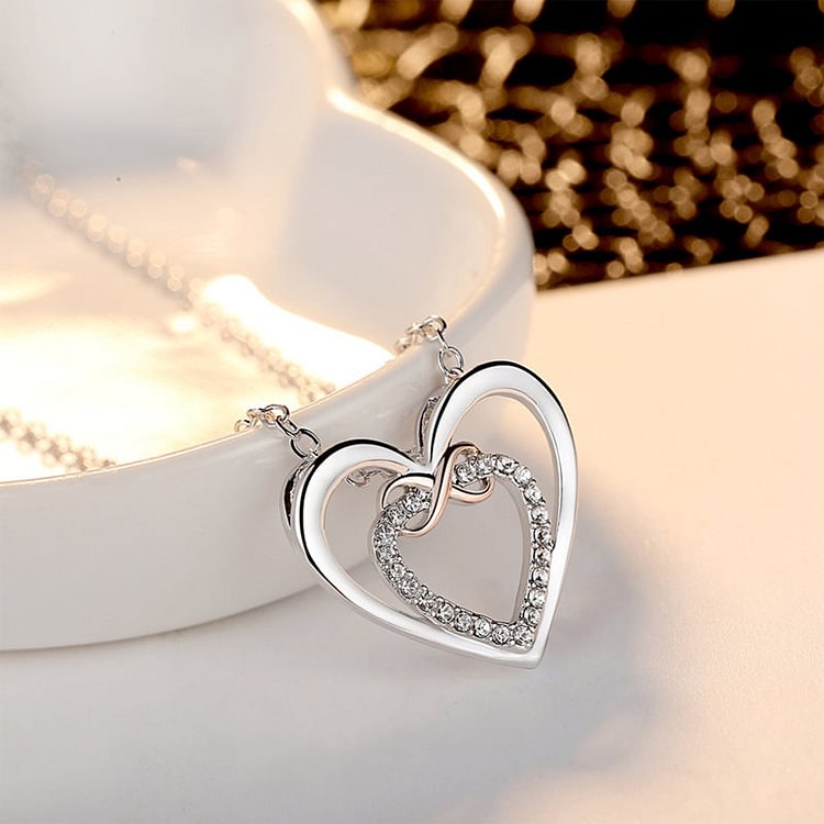 For Granddaughter - S925 Always Keep Me in Your Heart for You are Always in Mine Two hearts ...