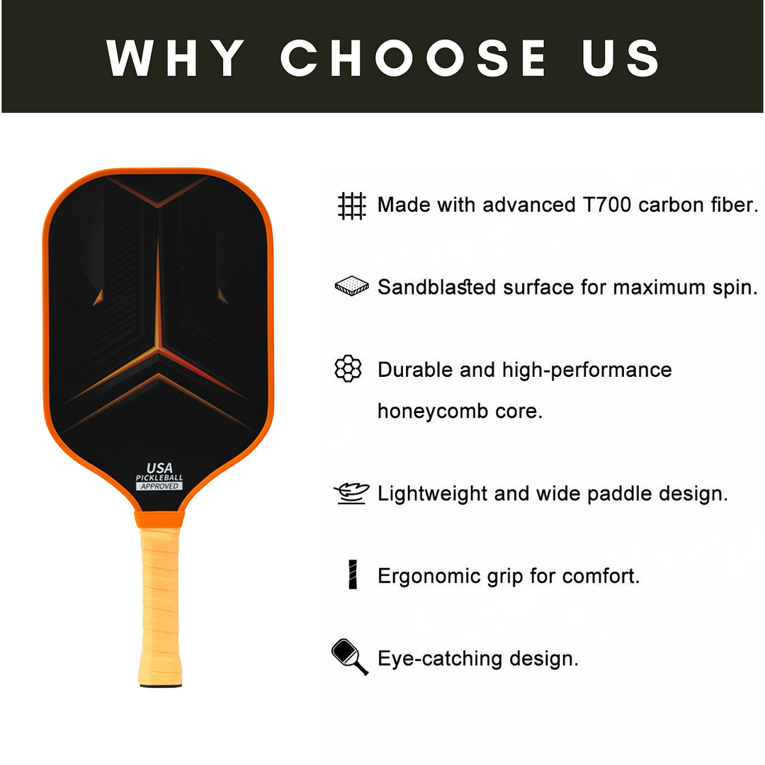 Original Paddle (16mm) T700 Sandblasted Carbon Fiber-Radial Patterns