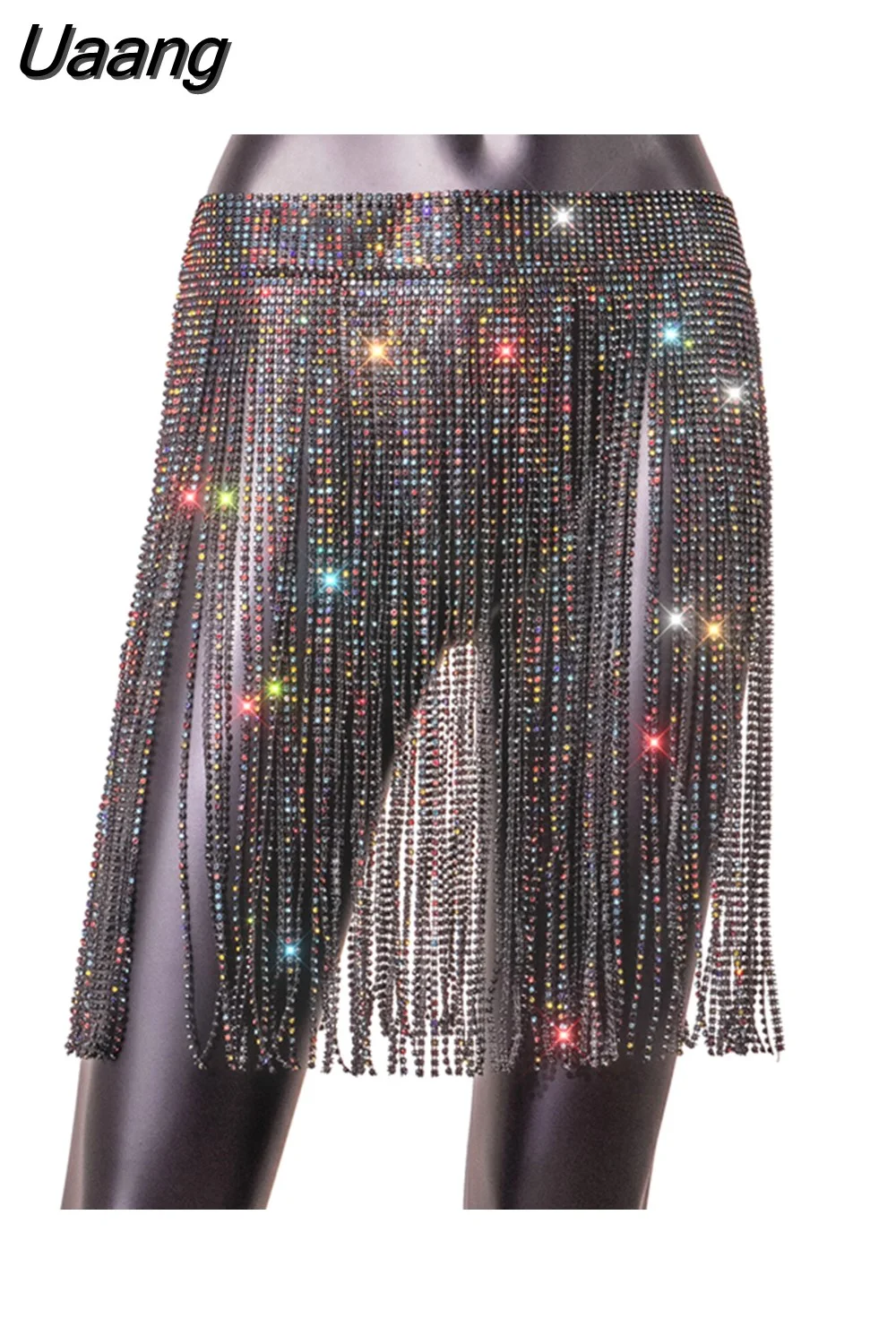 Uaang Metal chain Summer skirt Short festival clothing woman Skirts ...