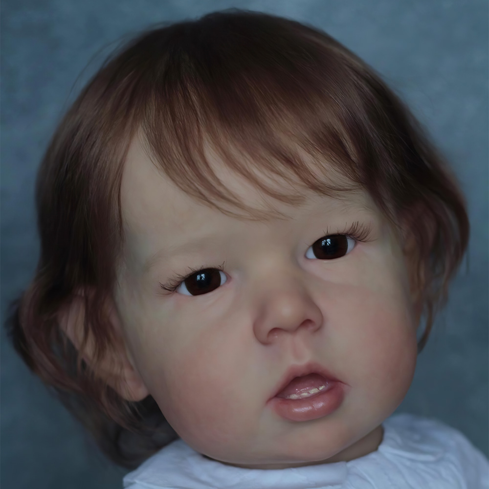 [Kids Reborn Gift] 20'' Lifelike Brown Hair Reborn Baby Boy Doll Gifts ...
