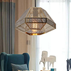 Post Modern Pendant Light Stainless Steel Diamond Shape Kitchen Hanging ...