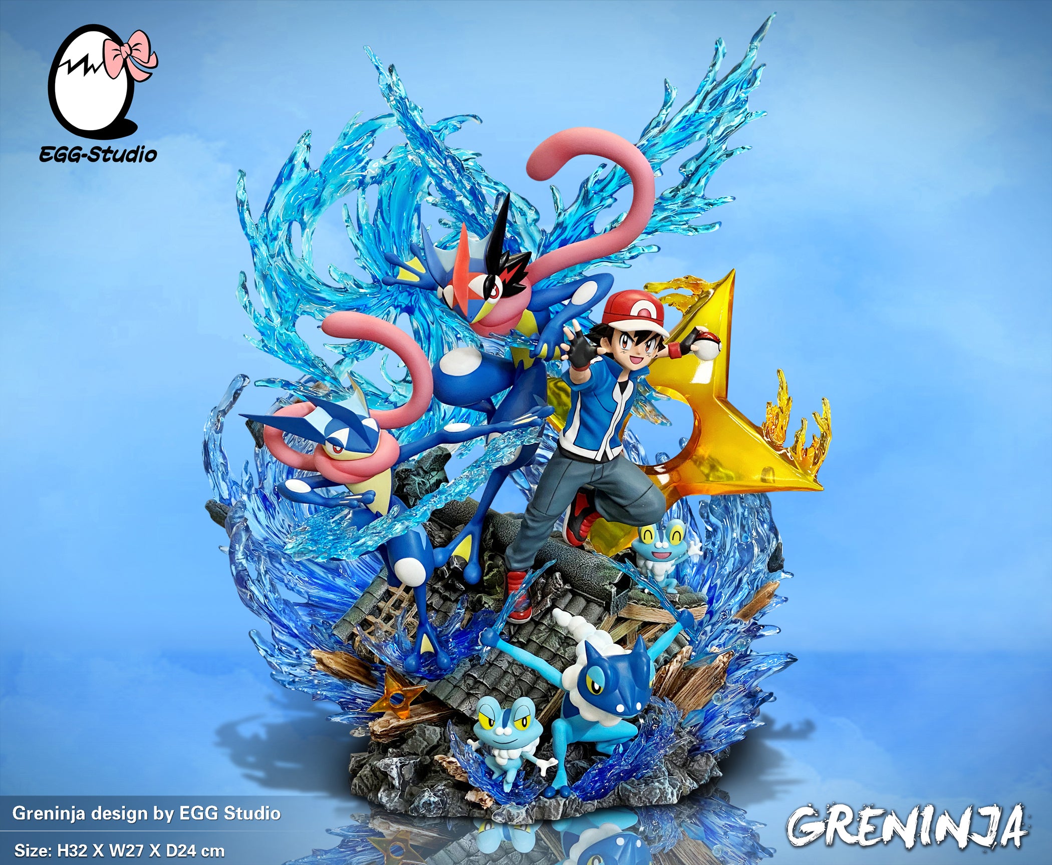 Ash Ketchum & Greninja Family - Pokemon Resin Statue - EGGS Studios [In ...